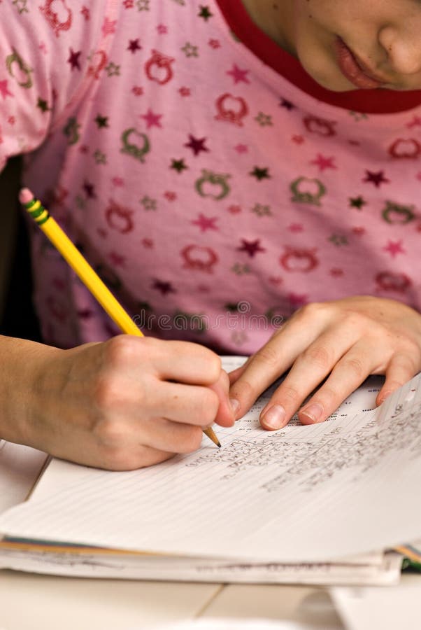 Algebra homework stock image. Image of freshman, math - 1826667