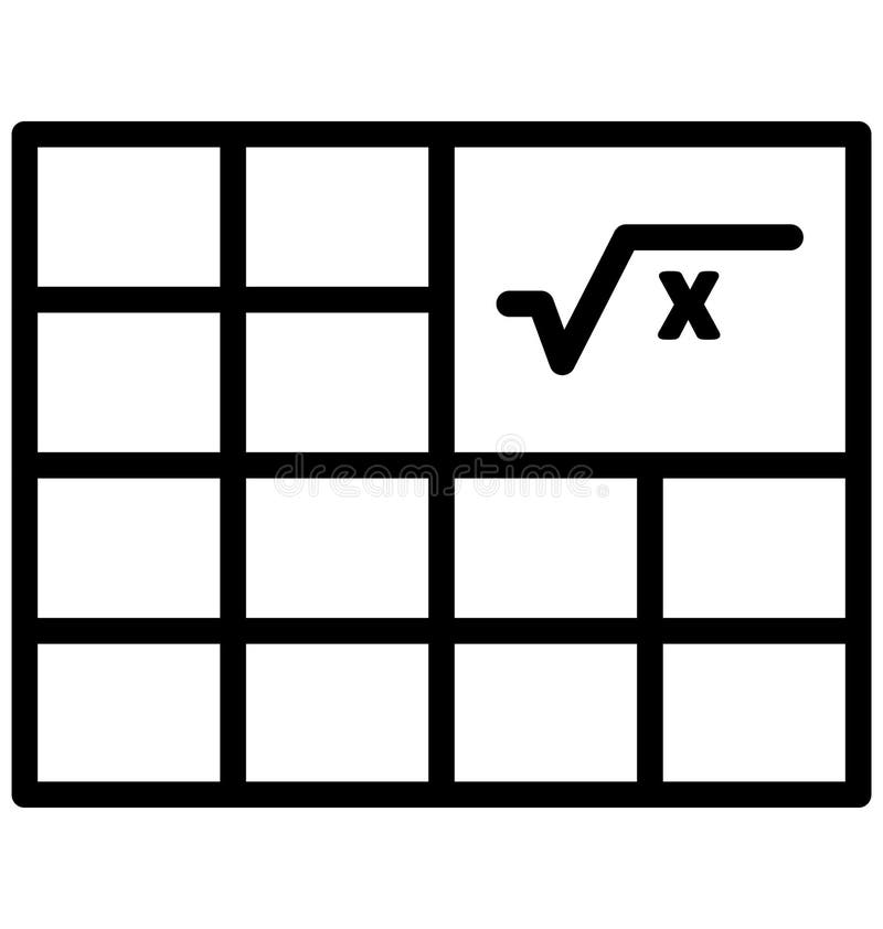 Algebra Isolated Vector Icon Which Can Easily Modify or Edit Stock ...