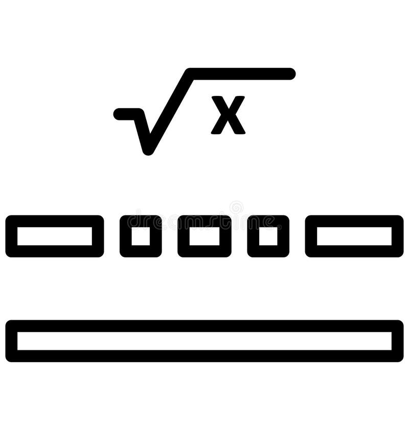 Algebra Isolated Vector Icon Which Can Easily Modify or Edit Stock ...