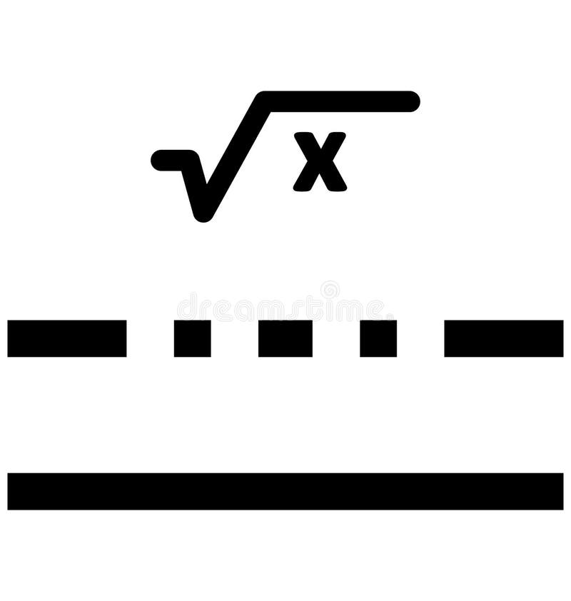 Algebra Isolated Vector Icon Which Can Easily Modify or Edit Stock ...