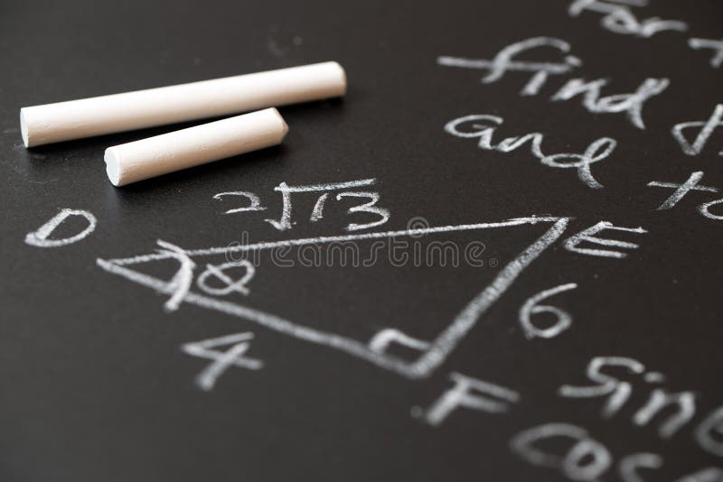 Algebra Mathematic Formula Written on Chalkboard Stock Photo - Image of ...