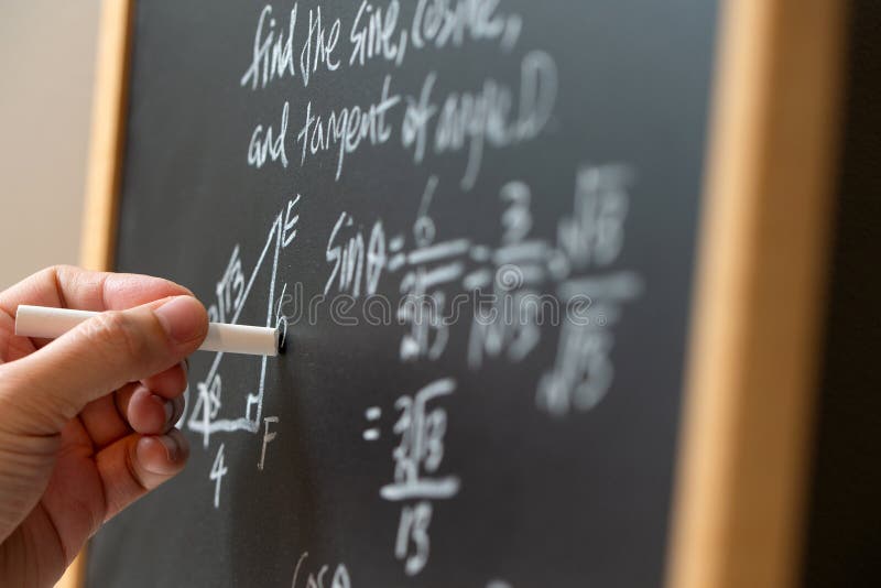 Algebra Mathematic Formula Written on Chalkboard Stock Photo - Image of ...