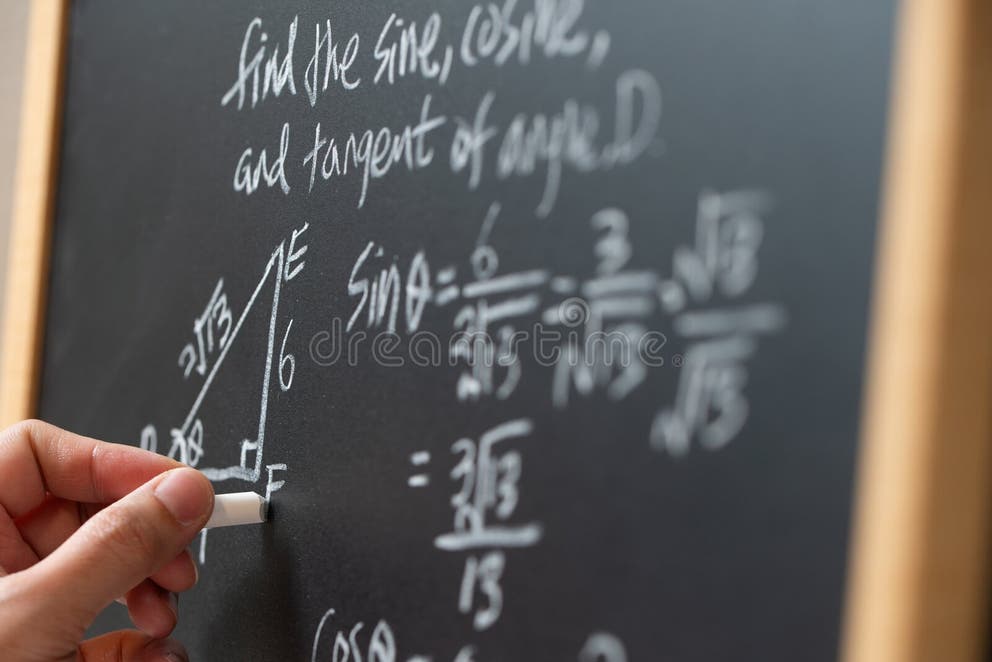 Algebra Mathematic Formula Written on Chalkboard Stock Photo - Image of ...