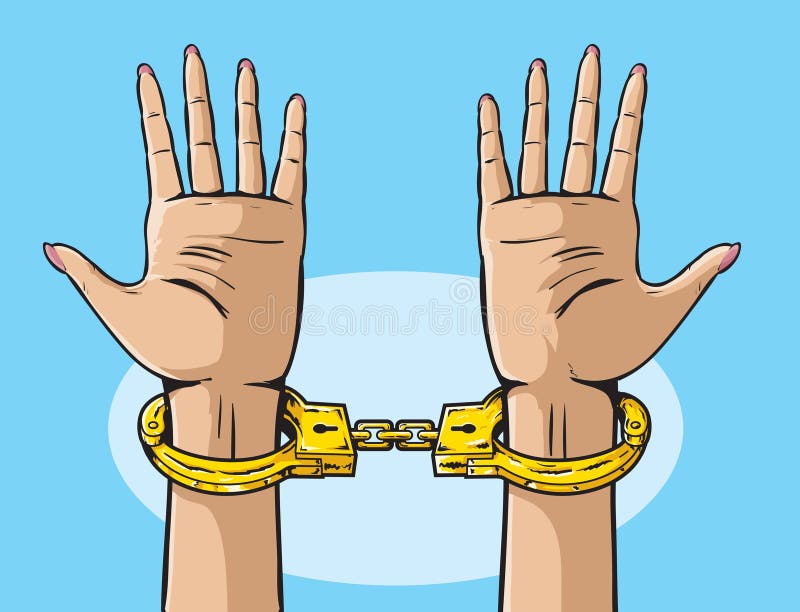 Algemas douradas ilustração do vetor. Ilustração de liberdade - 39016115