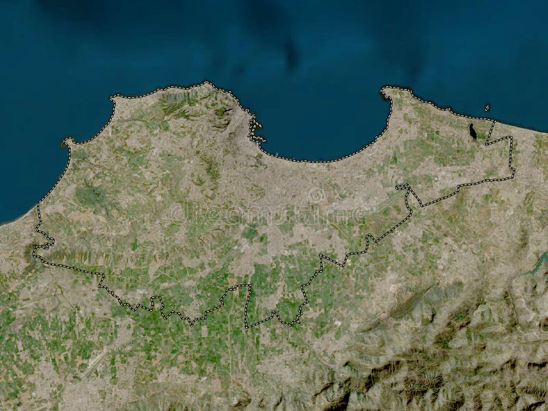 Alger, Algeria. Low-res Satellite. No Legend Stock Illustration ...