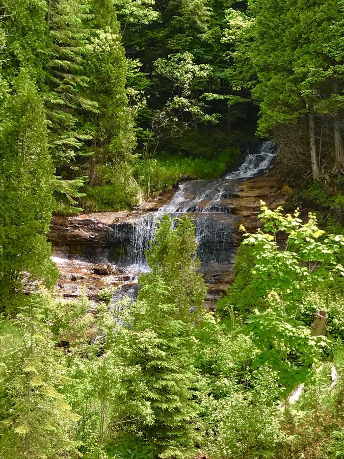 Alger Falls stock photo. Image of autumn, motion, landscape - 27414416