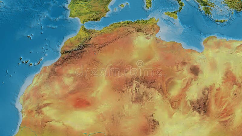 Algeria Area. Topographic Map Stock Illustration - Illustration of ...