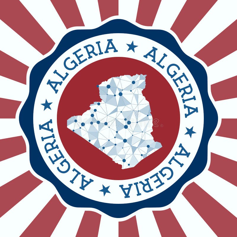 Algeria Badge. stock vector. Illustration of mesh, border - 219698150