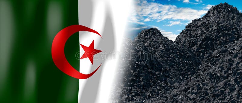 Algeria Country Map Flag Vector Illustration Hand Drawn Cartoon Art ...