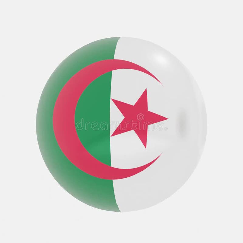 Algeria Flag Icon or Symbols Stock Illustration - Illustration of ...