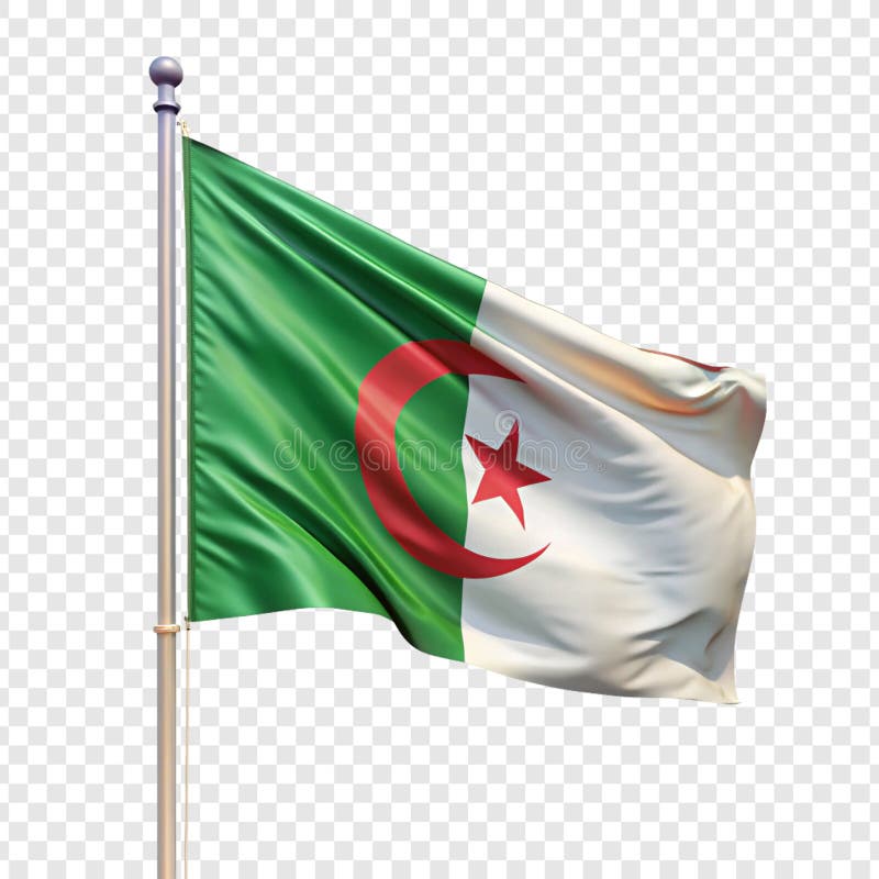Algeria Flag Transparent Background Stock Illustration - Illustration ...