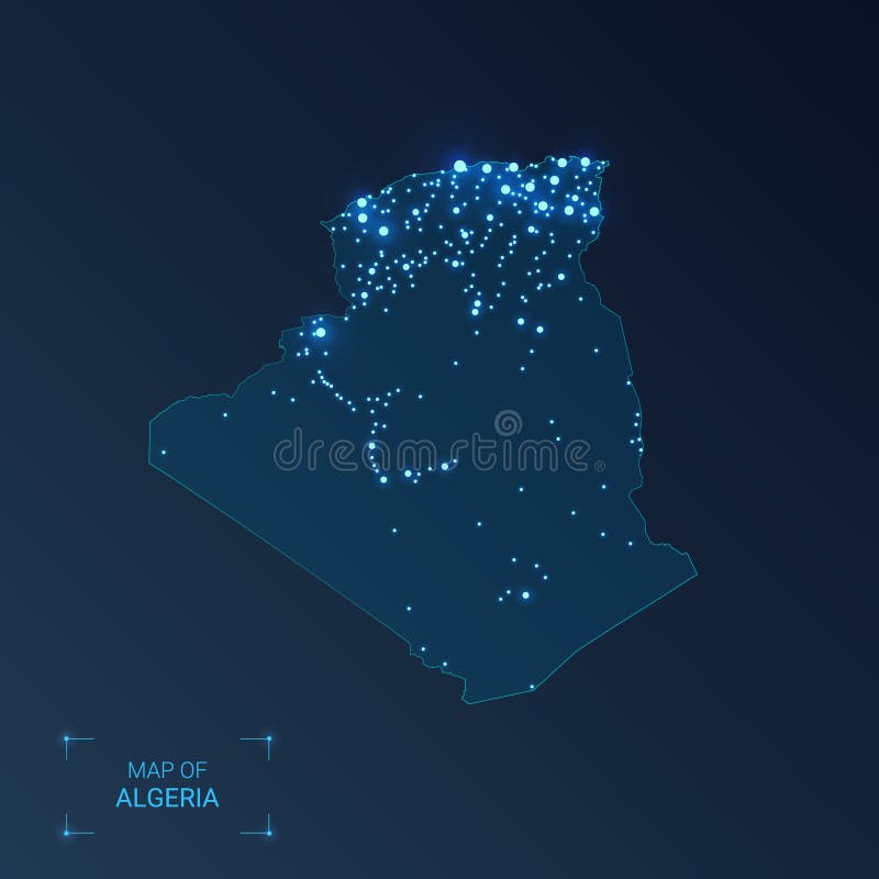 algeria on a map