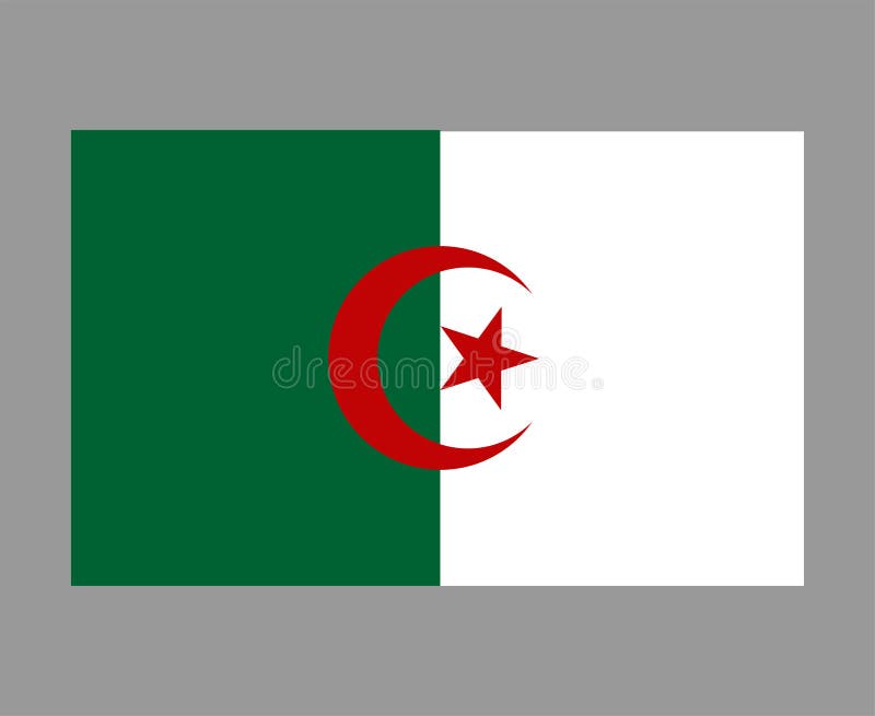 Algeria Flag National Africa Emblem Symbol Icon Vector Stock ...