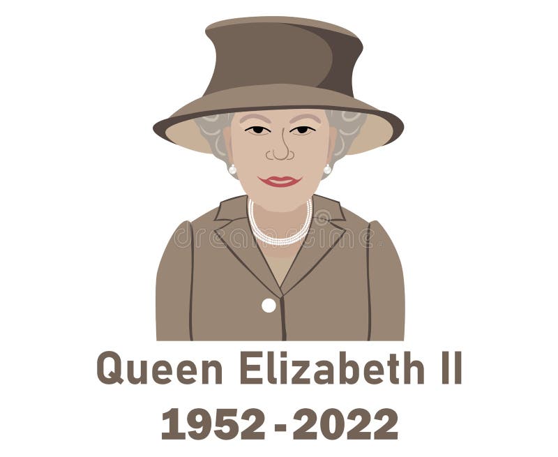 Queen Elizabeth Suit 1952 2022 Face Portrait Brown Design Editorial ...