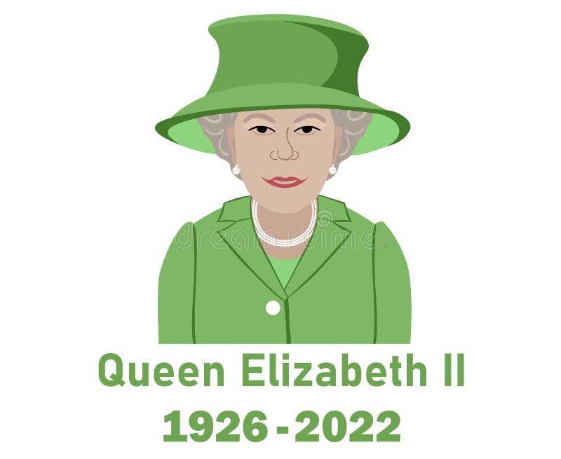 Queen Elizabeth Suit 1926 2022 Face Portrait Green Design Editorial ...