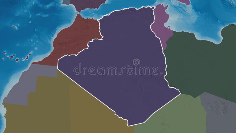 Algeria - Overview. Administrative Stock Illustration - Illustration of ...