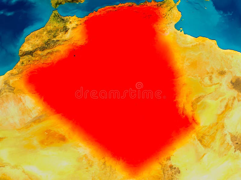 algeria physical map