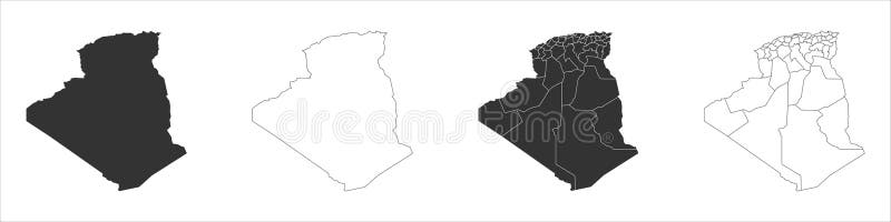 Algeria Political Map of Administrative Divisions Stock Vector ...