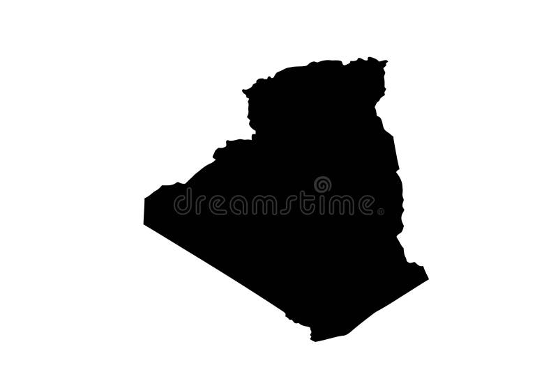 Algeria silhouette stock vector. Illustration of nation - 382114097