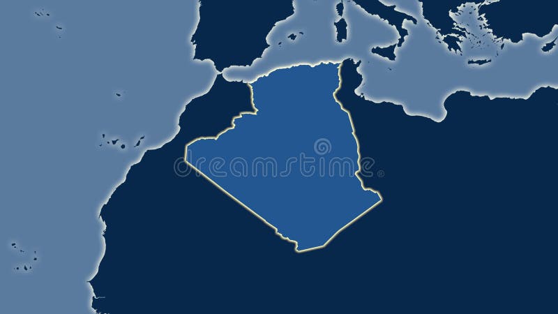 Algeria Map With Shapes Of Regions. Stock Vector - Illustration of ...