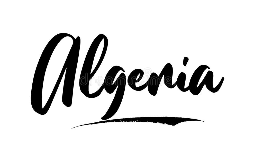 Algeria Typography Lettering Text Vector Design Quote Stock Vector ...