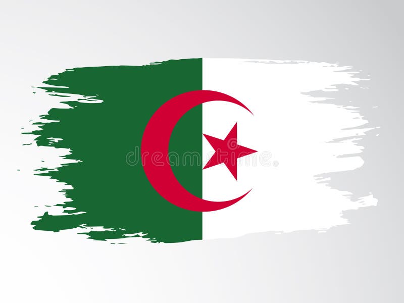 Algeria Vector Flag Painted with a Brush Stock Vector - Illustration of ...