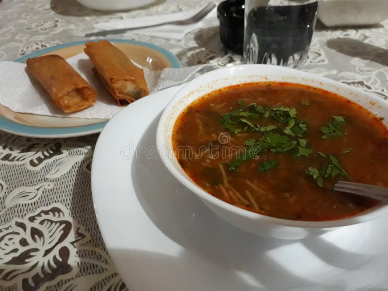 Algerian chorba and bourek stock photo. Image of kabyle - 246571848