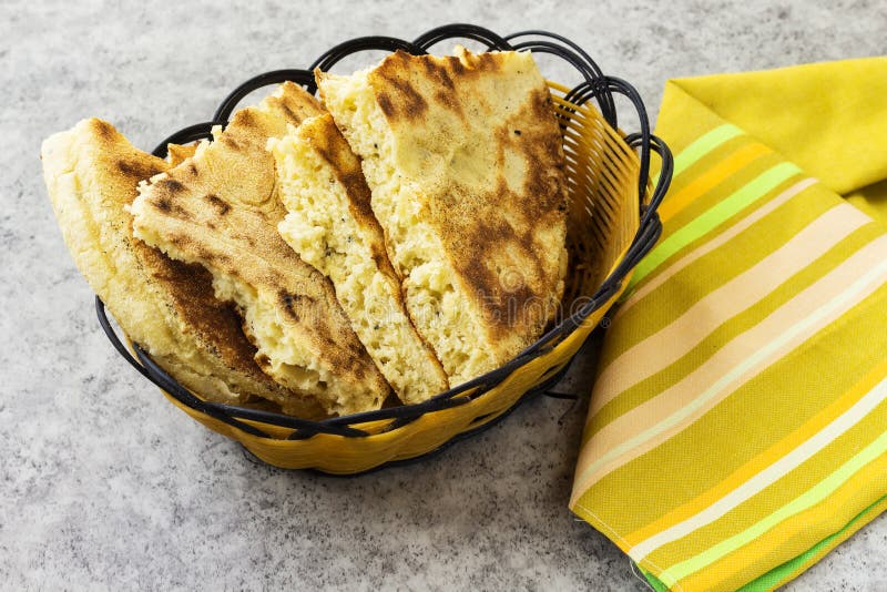 Algerian Homemade Bread Named Matlouh in Arabic. Stock Photo - Image of ...