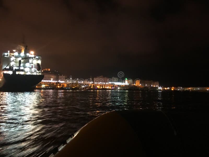 Algiers by night stock photo. Image of east, alger, dark - 178597804