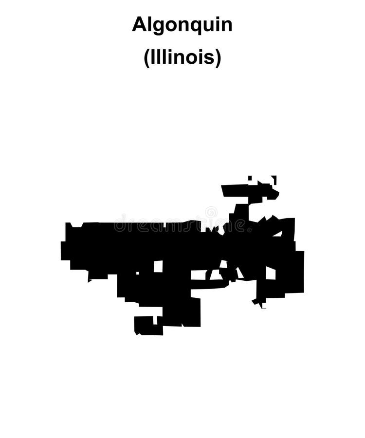 Algonquin outline map stock vector. Illustration of algonquin - 357274042