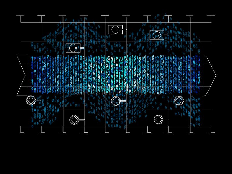Algorithm for Analyzing the Digital Cryptography Data Flow Infographic. Vector Illustrations ...