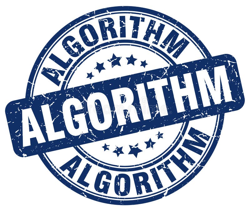 Algorithm blue stamp stock vector. Illustration of grungy - 119477396