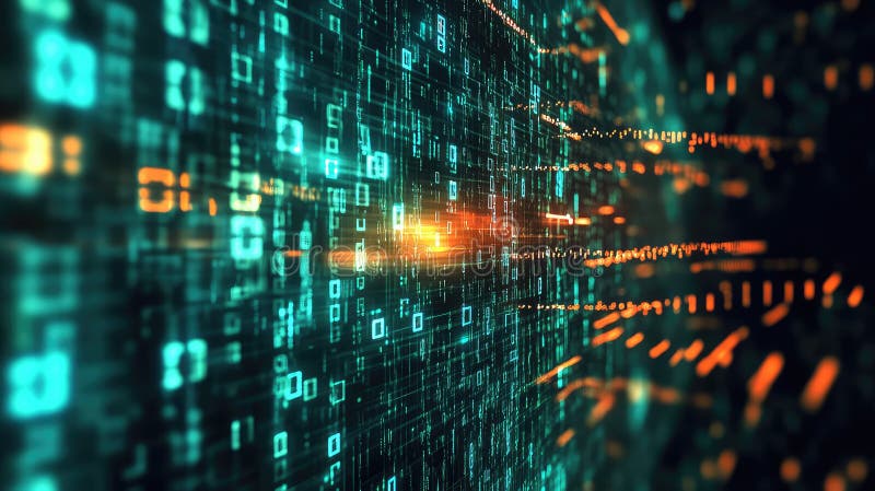 Algorithm Bouncing Binary Code Stock Illustration - Illustration of ...