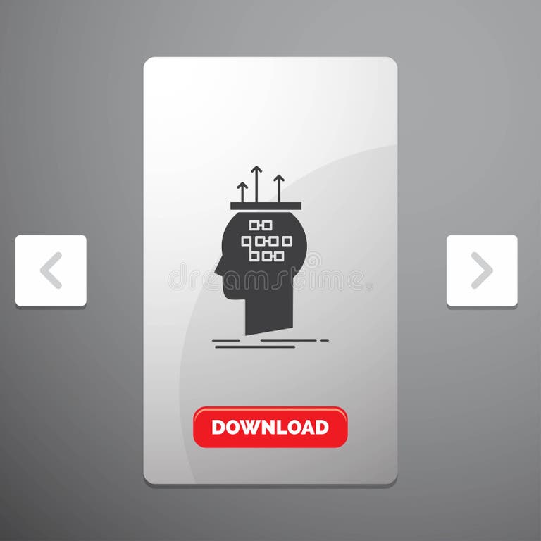 Algorithm, Brain, Conclusion, Process, Thinking Glyph Icon in Carousal Pagination Slider Design ...