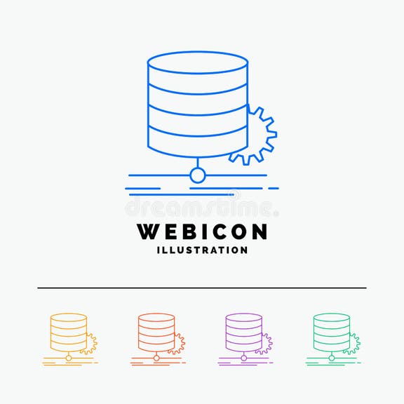 Algorithm, Chart, Data, Diagram, Flow 5 Color Line Web Icon Template ...