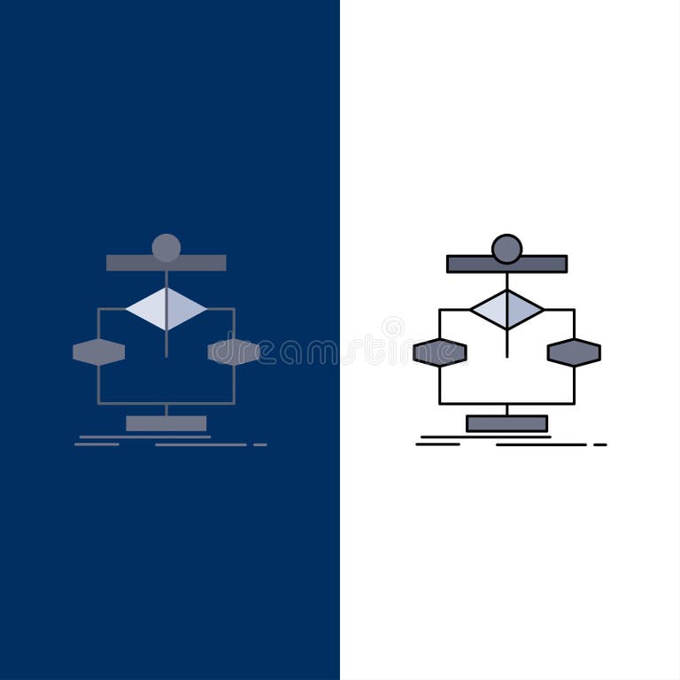 Algorithm, Chart, Data, Diagram, Flow Flat Color Icon Vector Stock ...