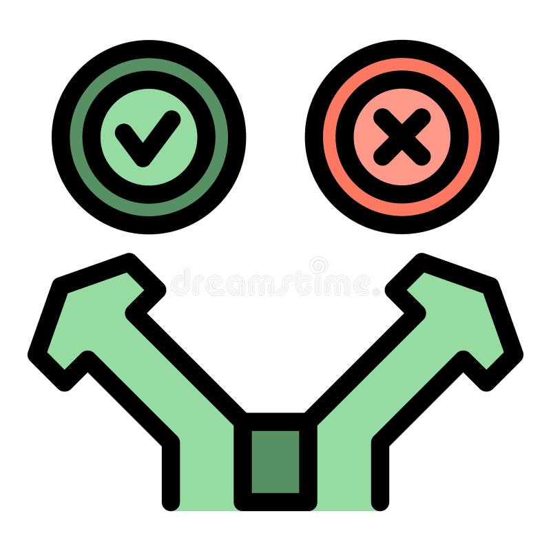 Algorithm Choosing Path with Right and Wrong Decisions Icons Stock ... Algorithm Choosing Path with Right and Wrong Decisions Icons Stock ...