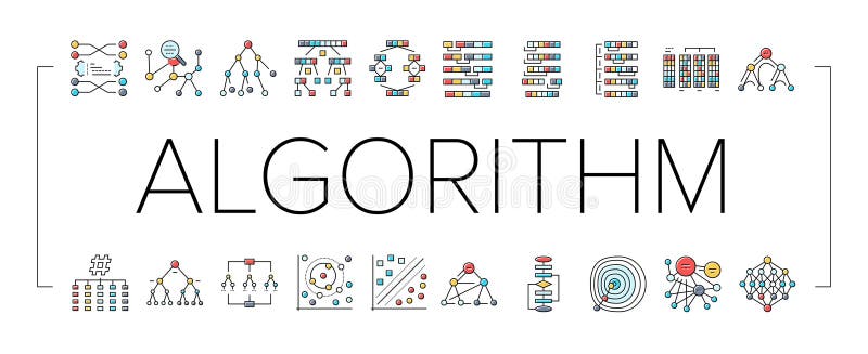 Algorithm Data Technology Ai Icons Set Vector Stock Vector ... Algorithm Data Technology Ai Icons Set Vector Stock Vector ...