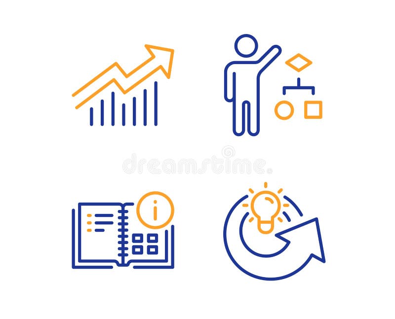 Algorithm Demand Curve And Instruction Info Icons Set Share Idea Sign Vector Stock Vector