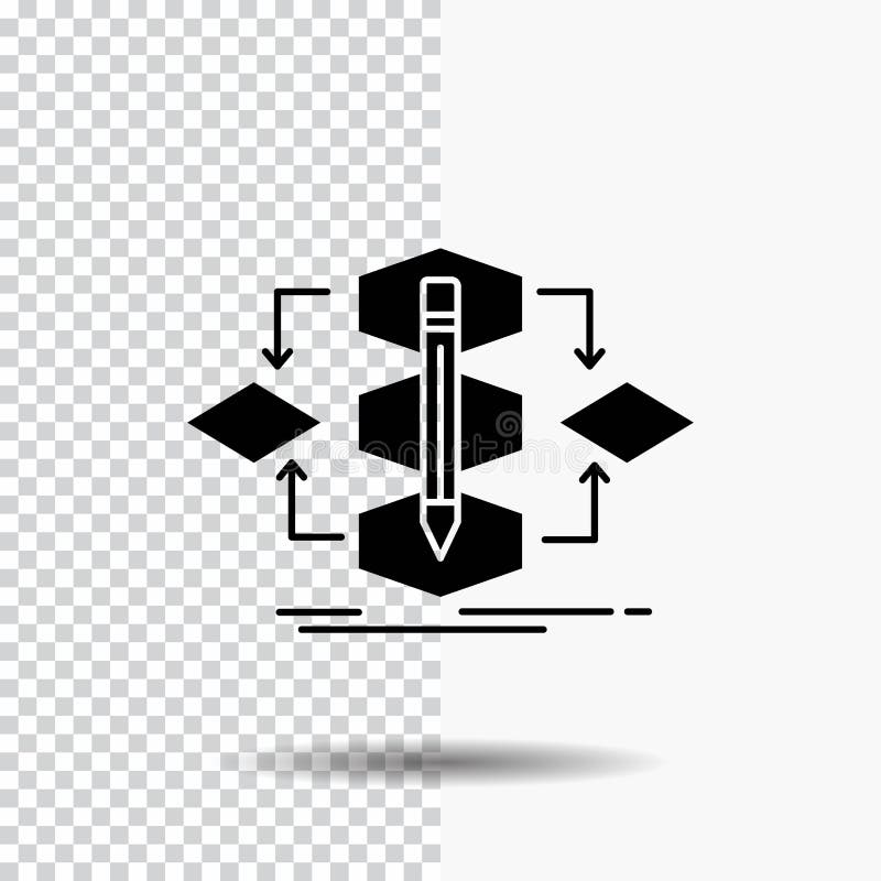 Algorithm, Design, Method, Model, Process Glyph Icon on Transparent ...