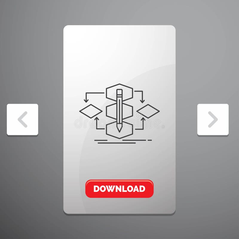 Algorithm Design Method Model Process Line Icon In Carousal 5552