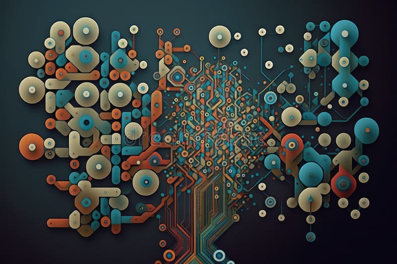 Algorithm Designed To Find Solution To Complex Problem Using Genetic Programming Stock Image
