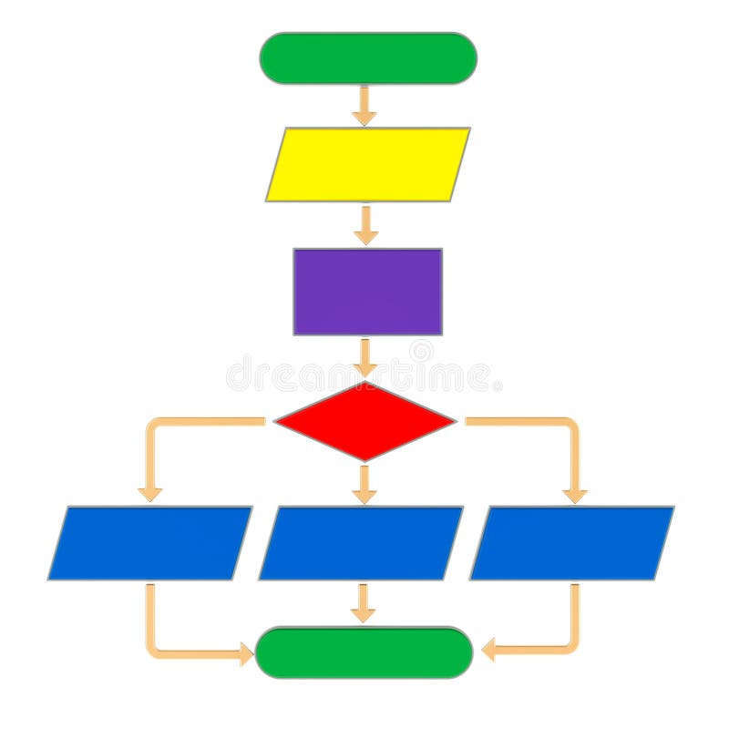Algorithm Flowchart Vector Mesh Carcass Model And Triangle Mosaic Icon Stock Vector
