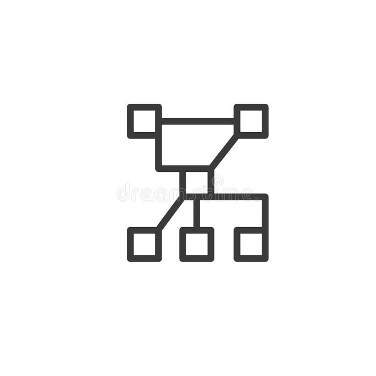 Algorithm Icon In Line Design Algorithm Computation Process Logic 8990