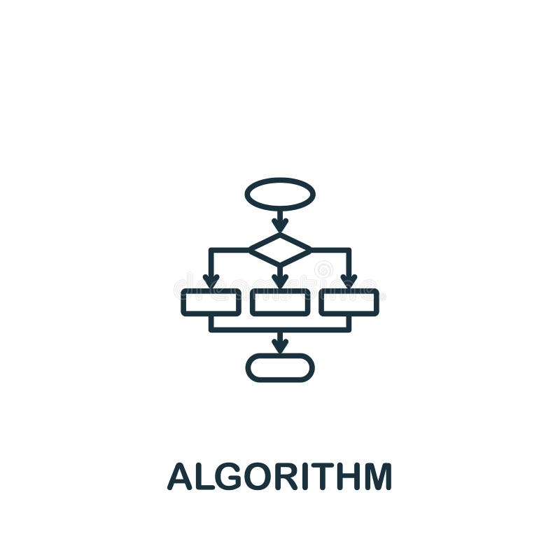 Algorithm Icon. Monochrome Simple Artificial Intelligence Icon for ... Algorithm Icon. Monochrome Simple Artificial Intelligence Icon for ...
