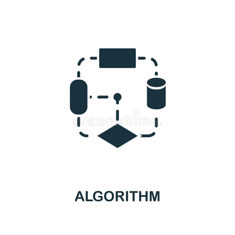 Algorithm Icon Monochrome Style Design From Machine Learning Icon Collection Ui And Ux Pixel