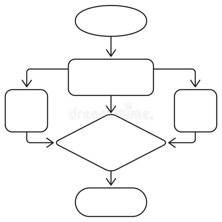 Algorithm Icon. Simple Outline Black Vector Pictogram with Thin Lines ...