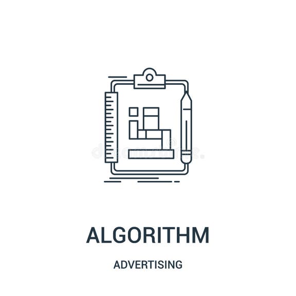 Algorithm Icon Vector from Advertising Collection. Thin Line Algorithm Outline Icon Vector ...