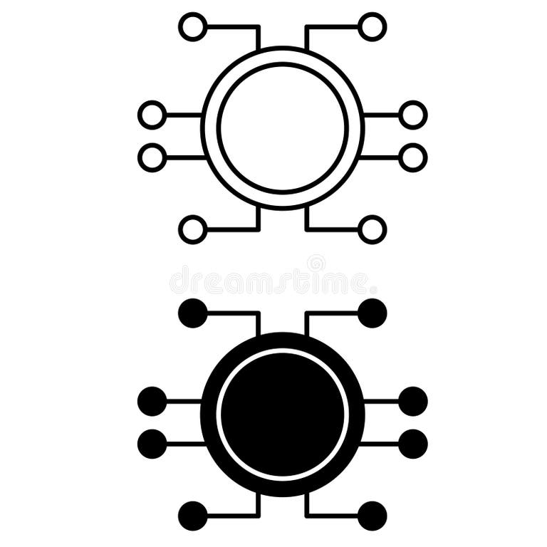 Algorithm Icon Vector Set Api Illustration Sign Collection Programming Symbol Stock Vector