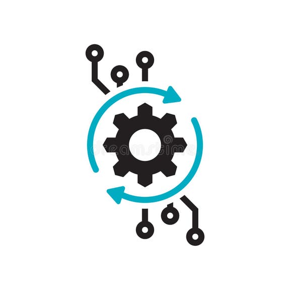 Algorithm Icon Vector Sign and Symbol Isolated on White Background ...